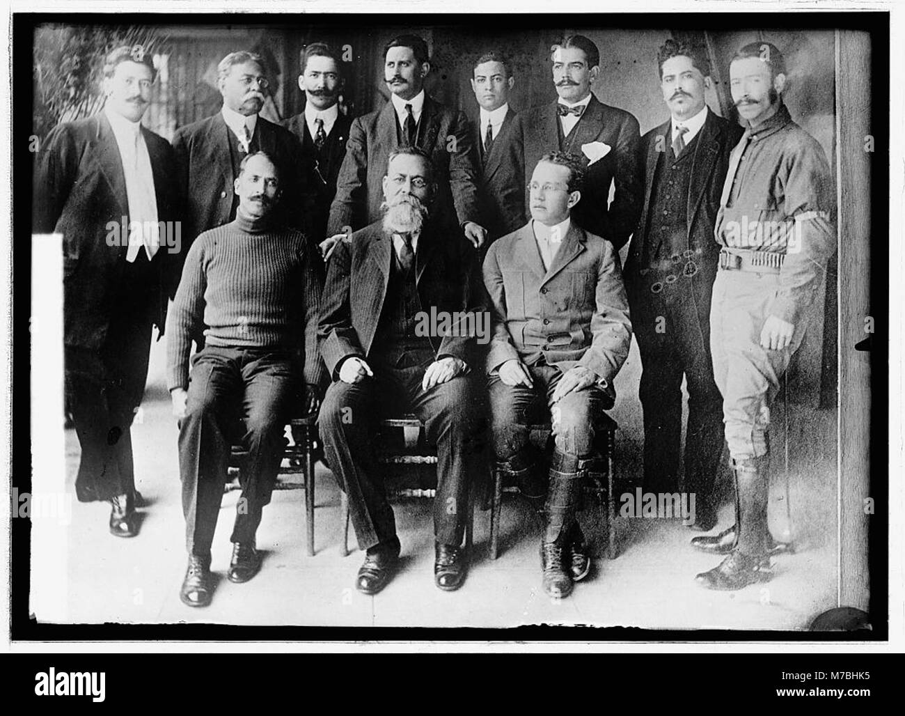 Francisco I. Carranza of Mexico, accompanied by his aides, pictured ...