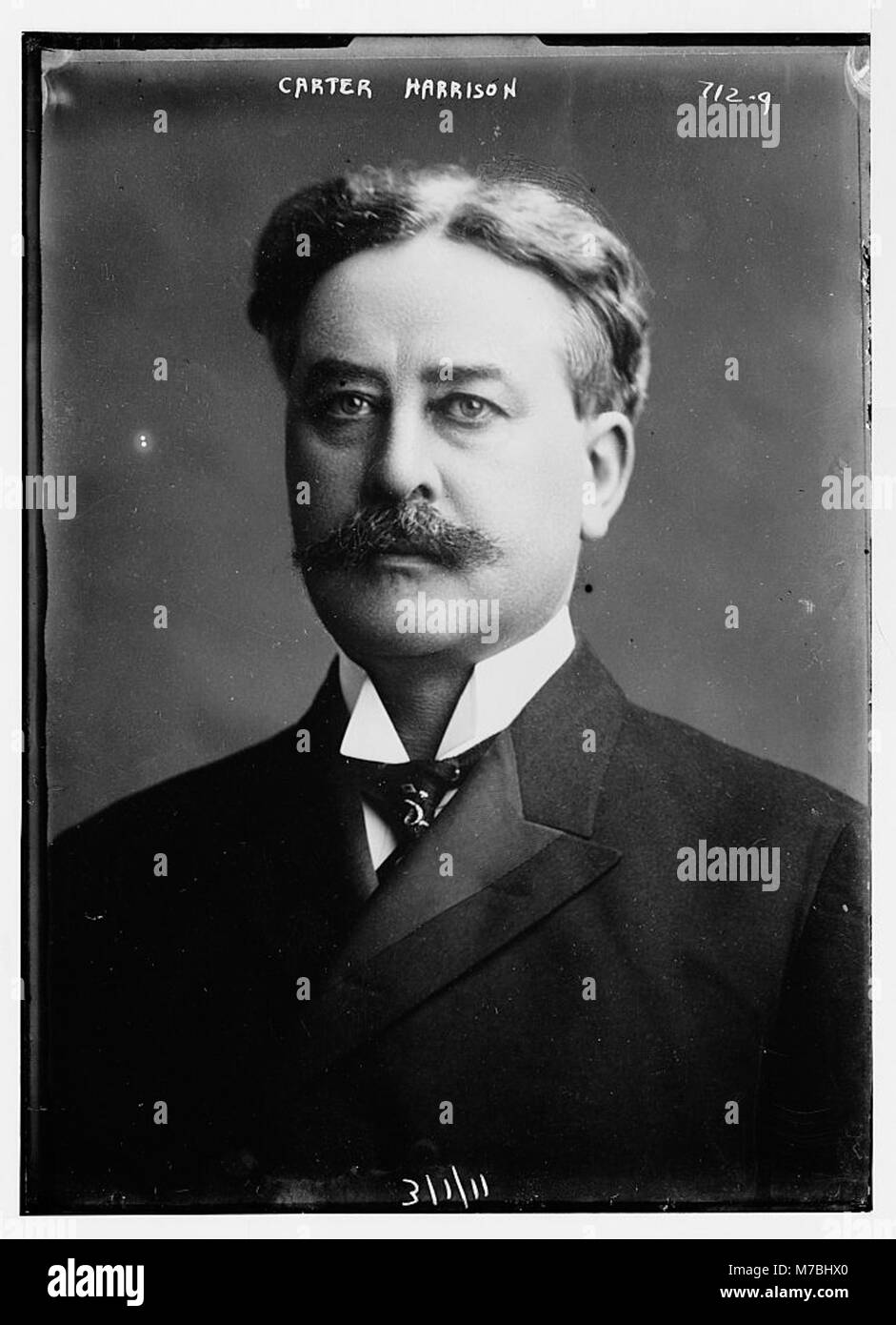 A portrait of Carter Harrison, the 27th and 29th Mayor of Chicago ...