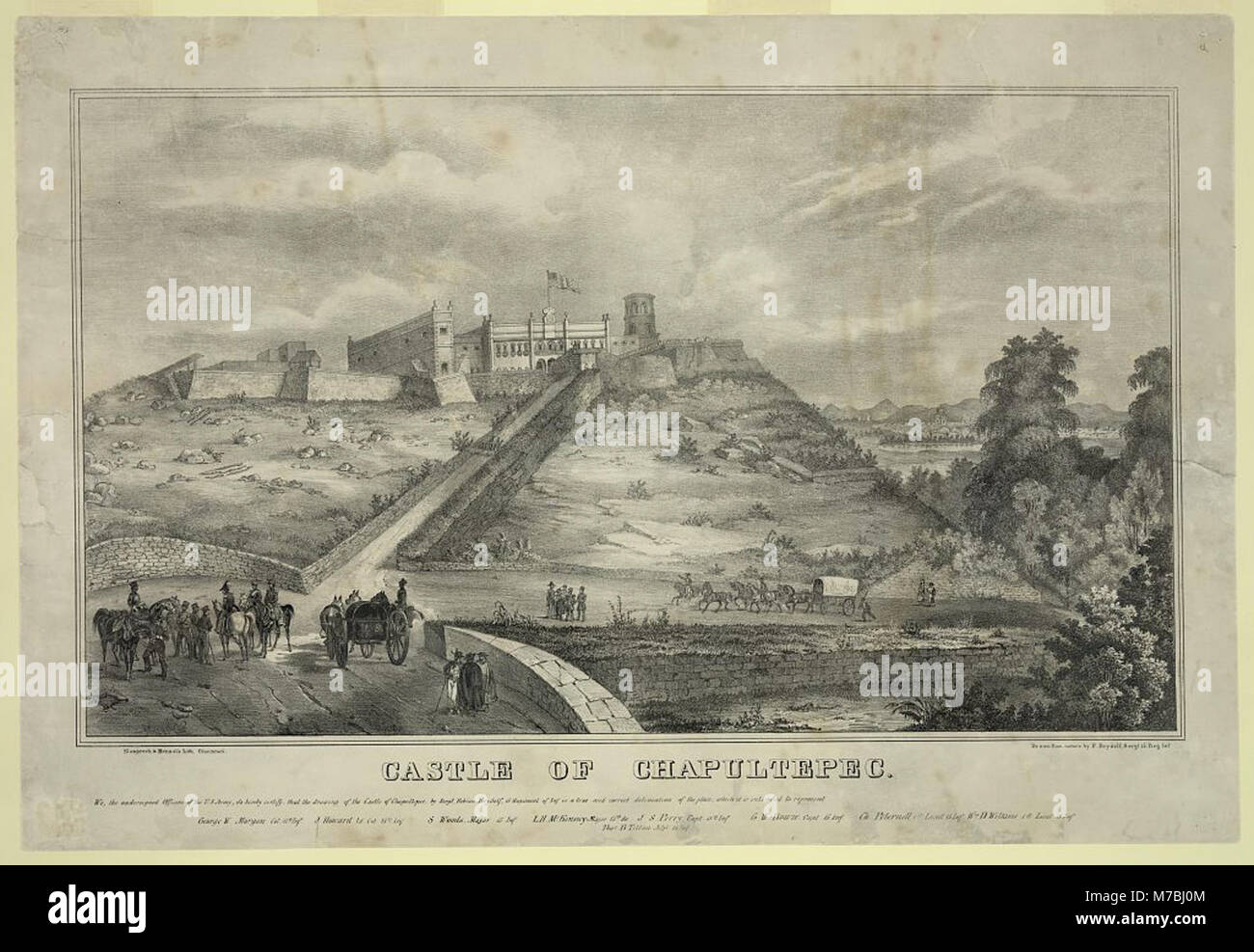 Chapultepec castle illustration hi-res stock photography and images - Alamy