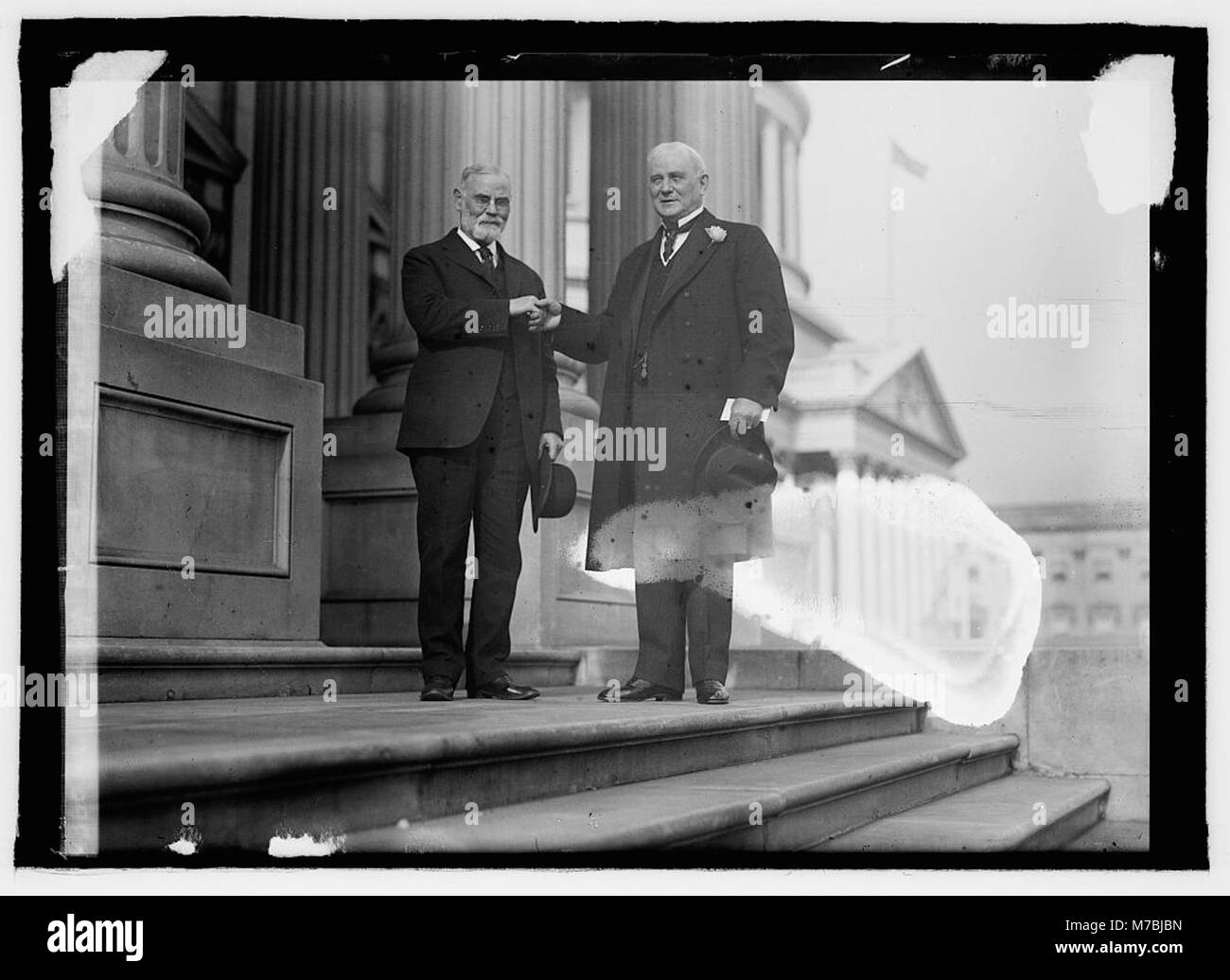 This photograph shows Champ Clark and James R. Mann, prominent American ...