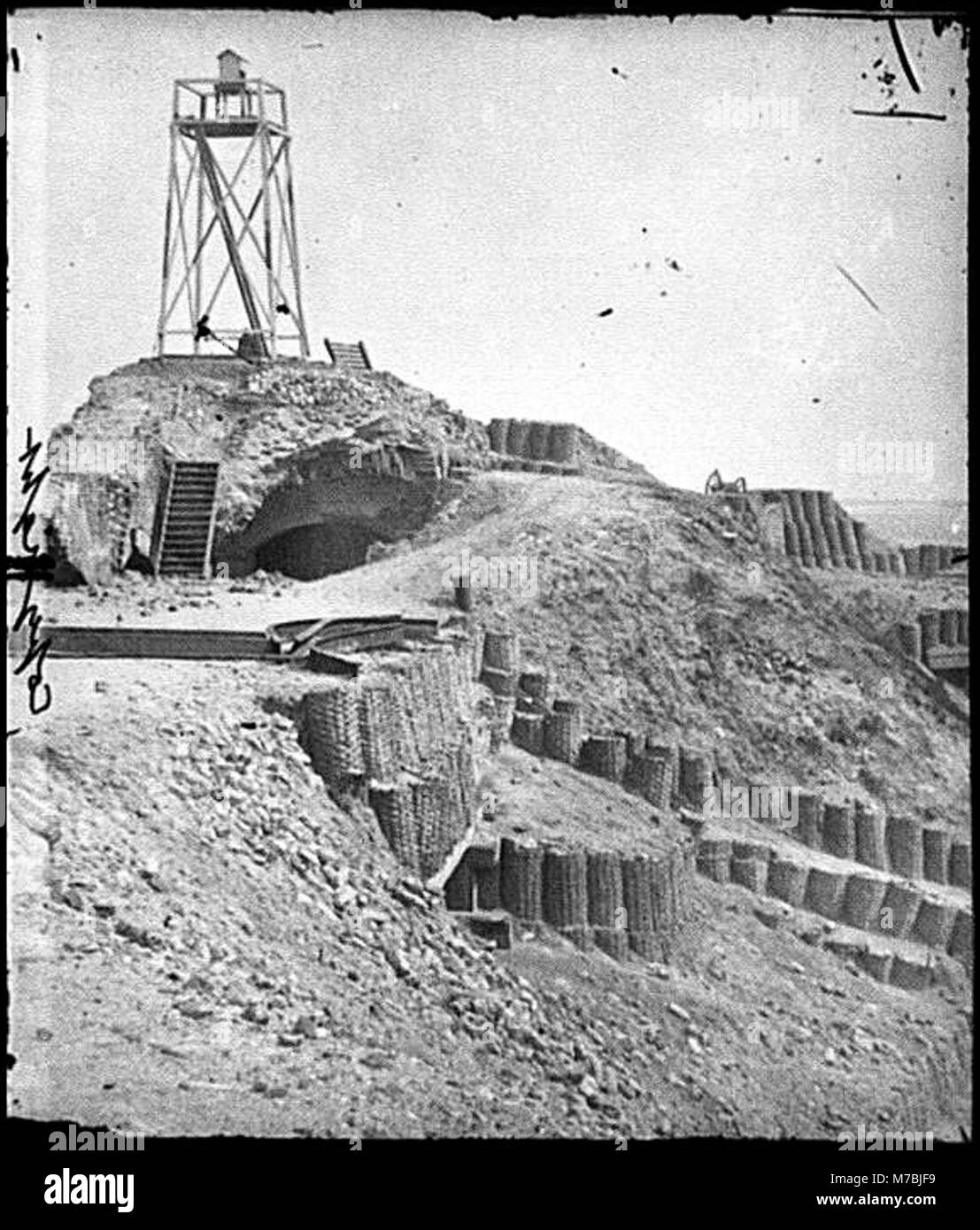 Charleston, S.C. Beacon on parapet of Fort Sumter LOC cwpb.02304 Stock ...