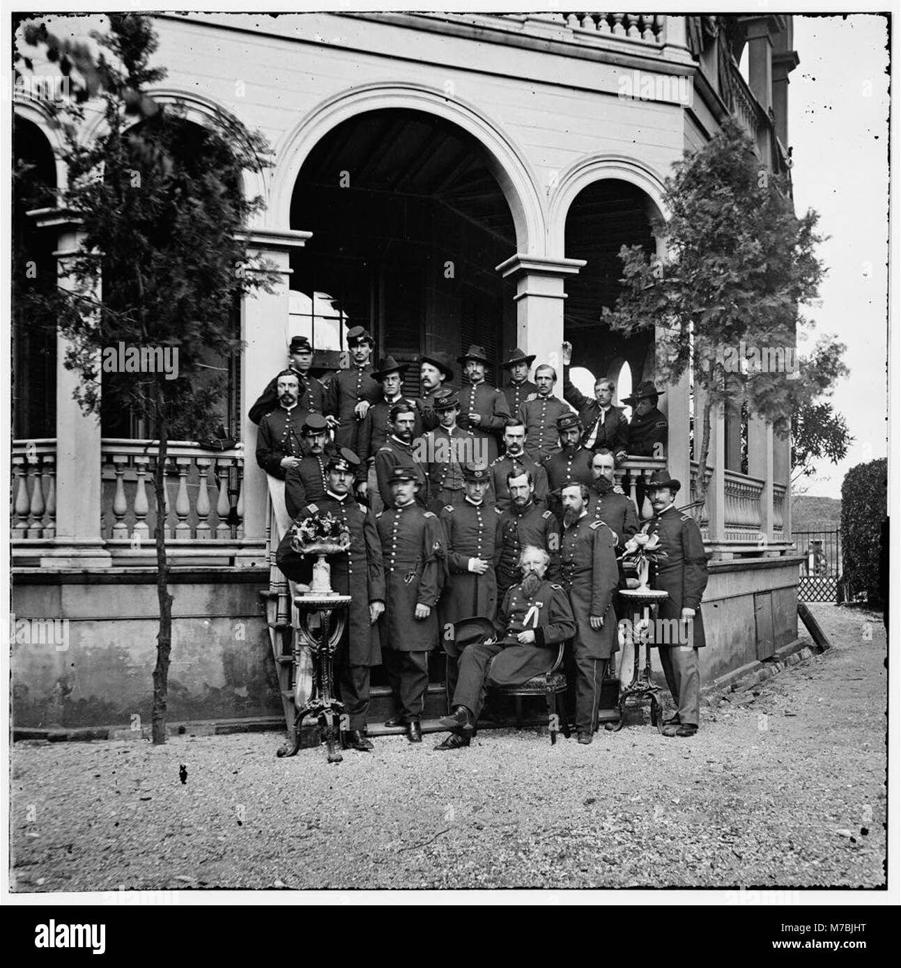 General John P. Hatch and his staff at their headquarters in Charleston ...