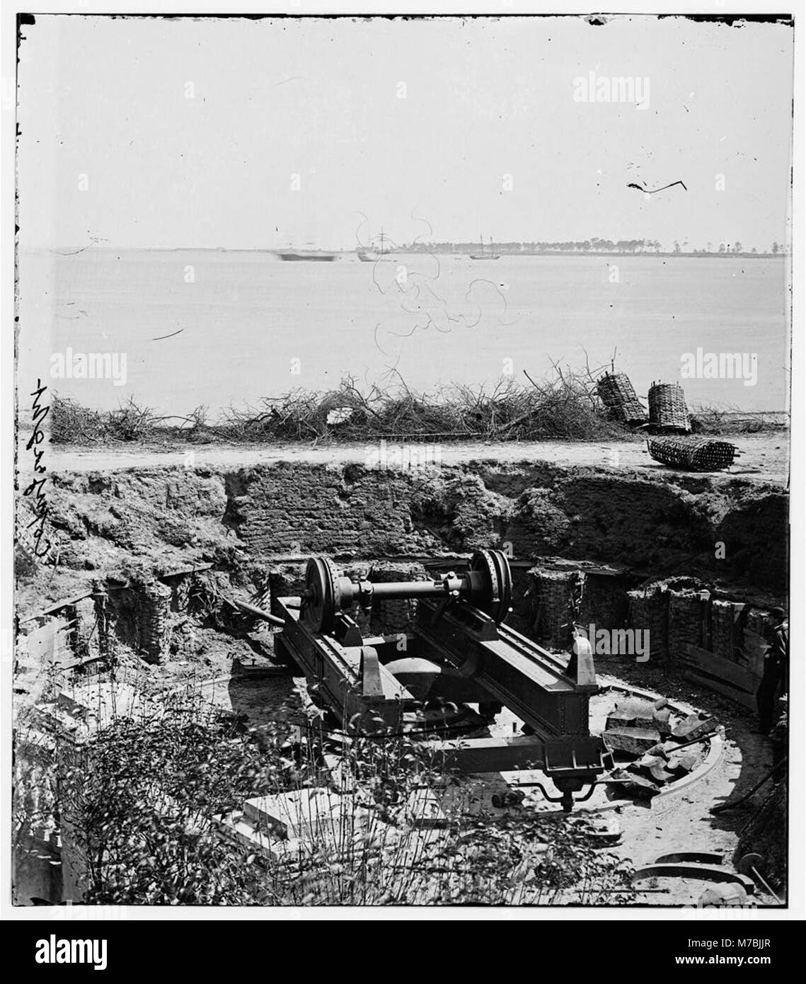 The remains of a Blakely gun in Charleston, South Carolina, destroyed ...