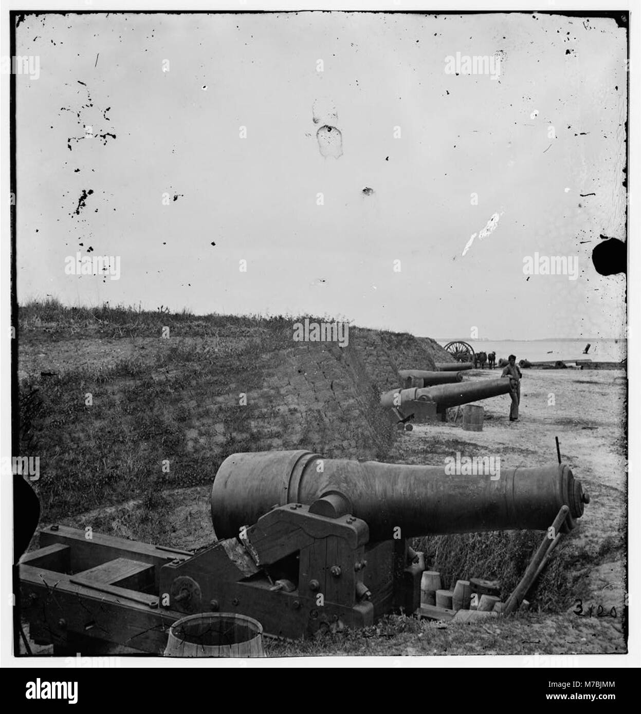 A photograph of Fort Johnson on James Island, South Carolina, showing ...