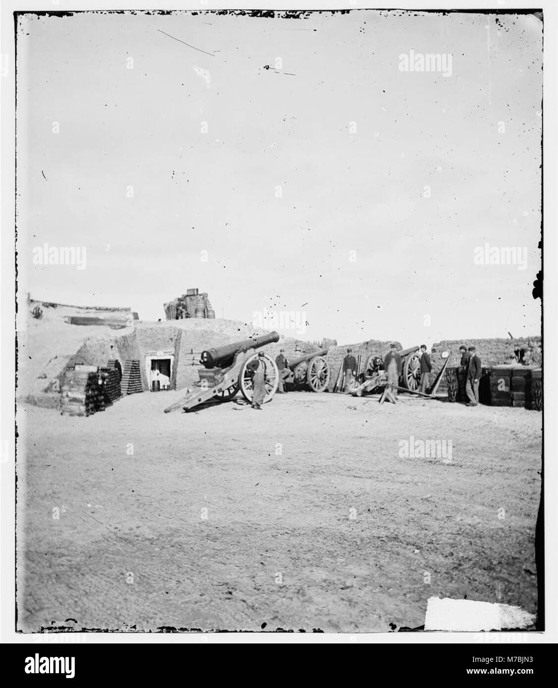 This image shows the interior of Fort Putnam on Morris Island ...