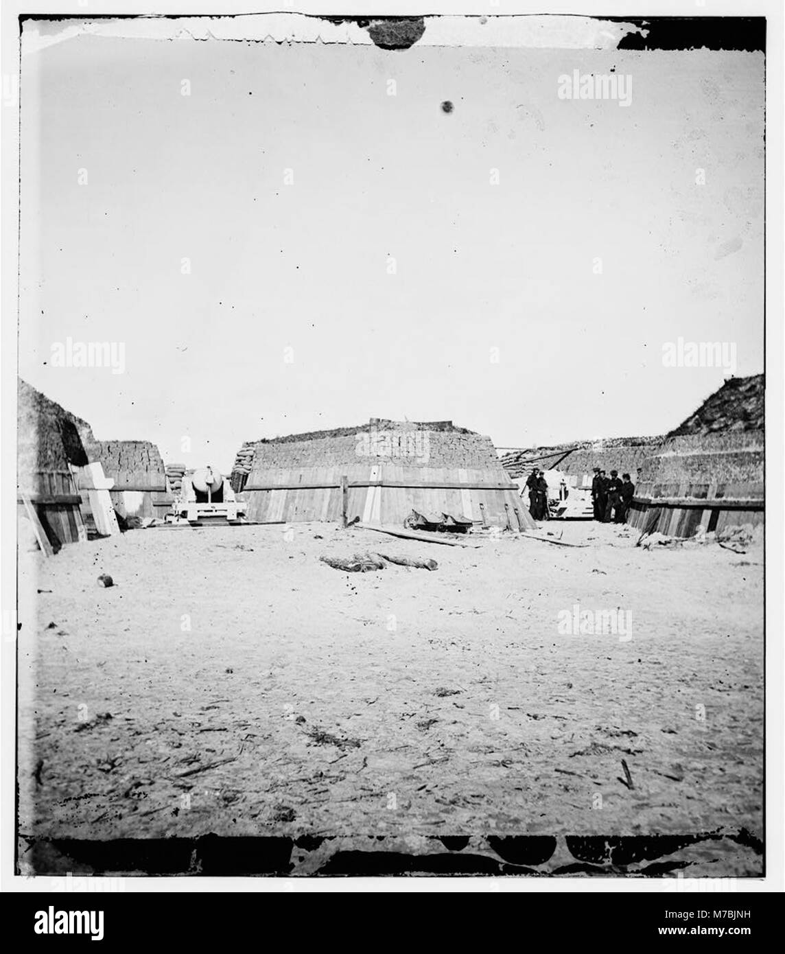 A photograph of the naval battery on Morris Island, South Carolina ...