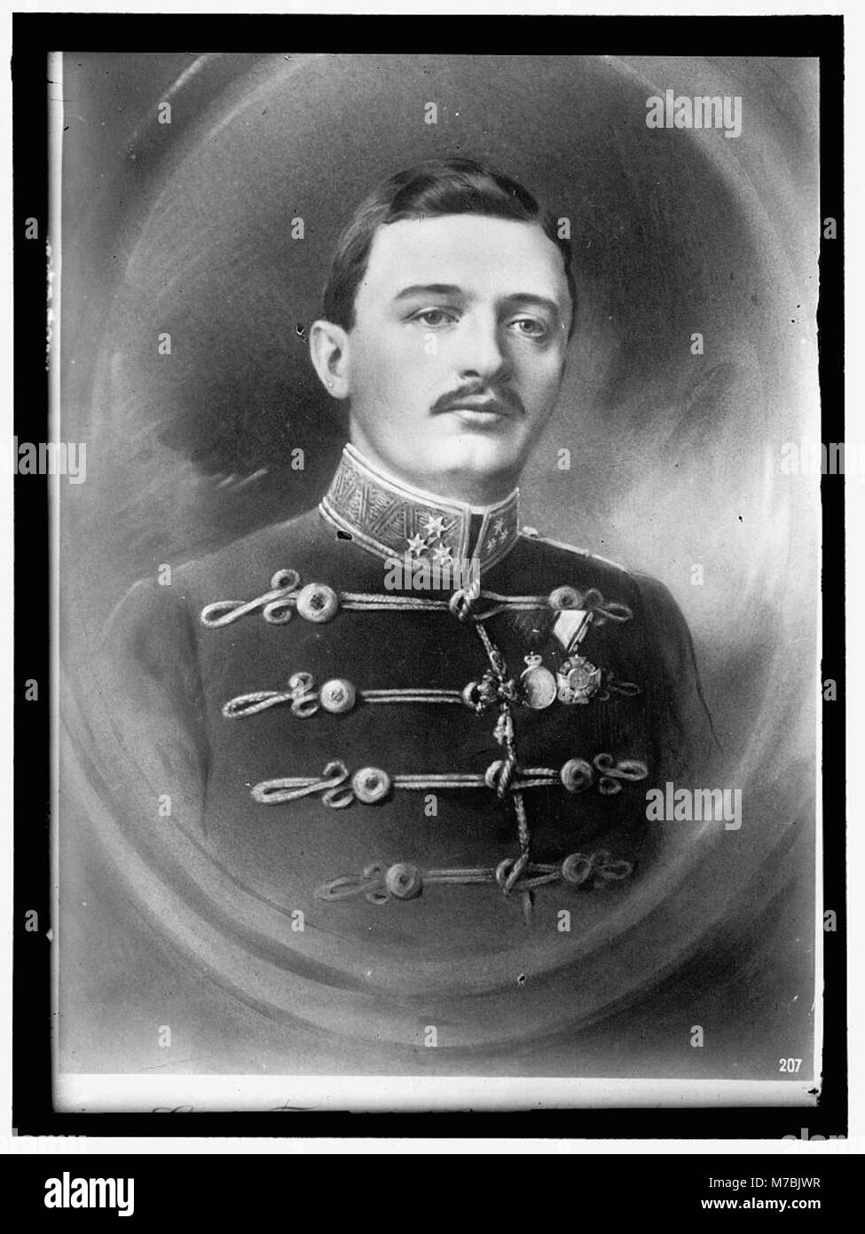 A formal portrait of Charles I of Austria, known as Karl I, capturing ...