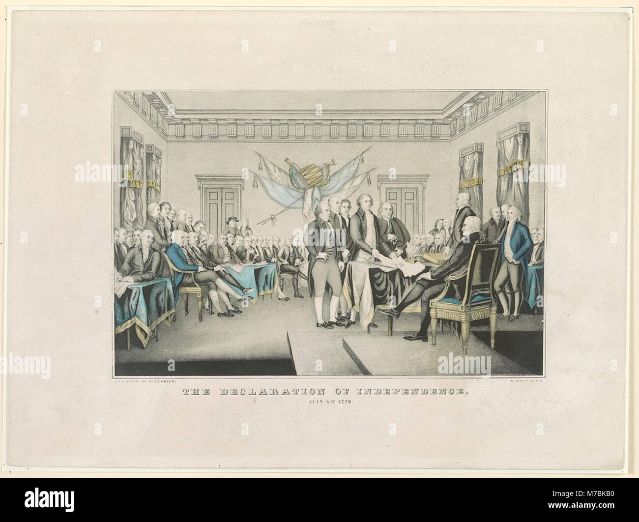 An image of the Declaration of Independence, signed on July 4th, 1776 ...