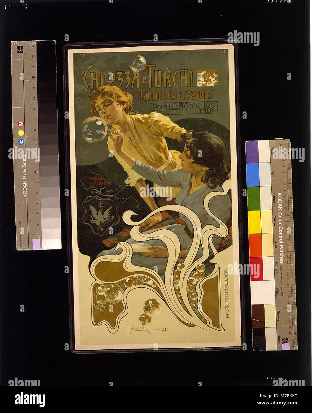 A vintage advertisement showing Chiozza e Turchi, soap manufacturers ...