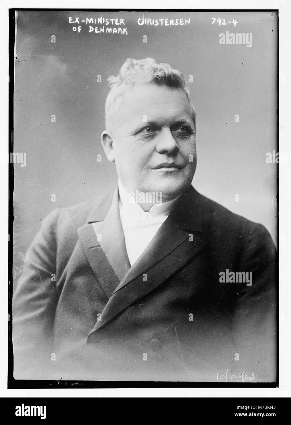 A portrait of Christensen, a former minister of Denmark, captured ...