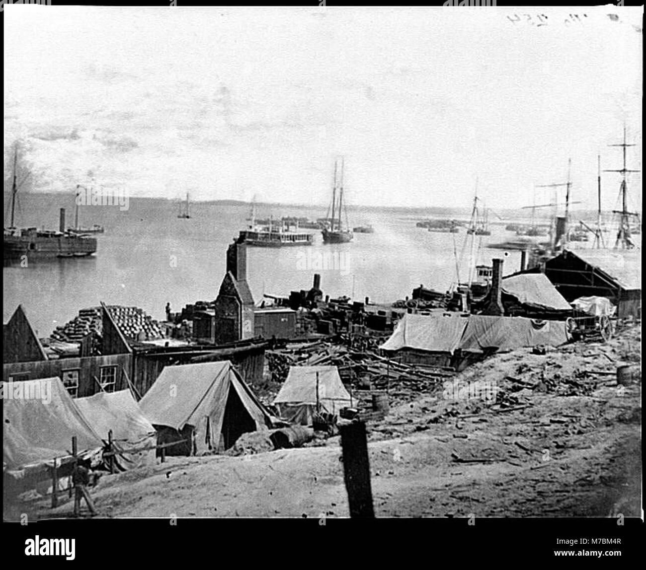 City Point, Va. Wharves after the explosion of ordnance barges on ...
