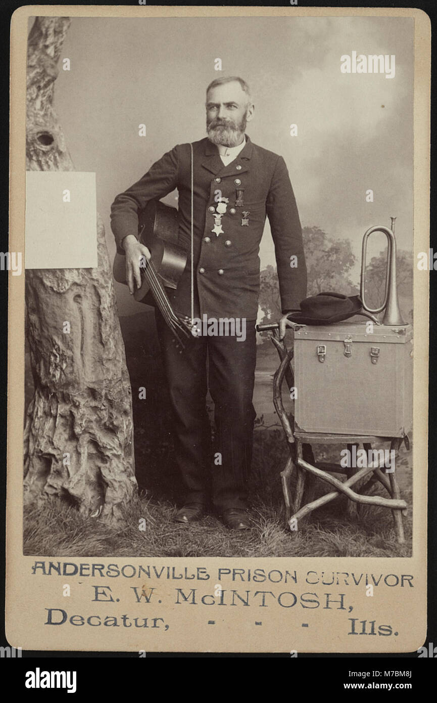 A photograph of Civil War veteran Eppenetus Washington McIntosh, a ...