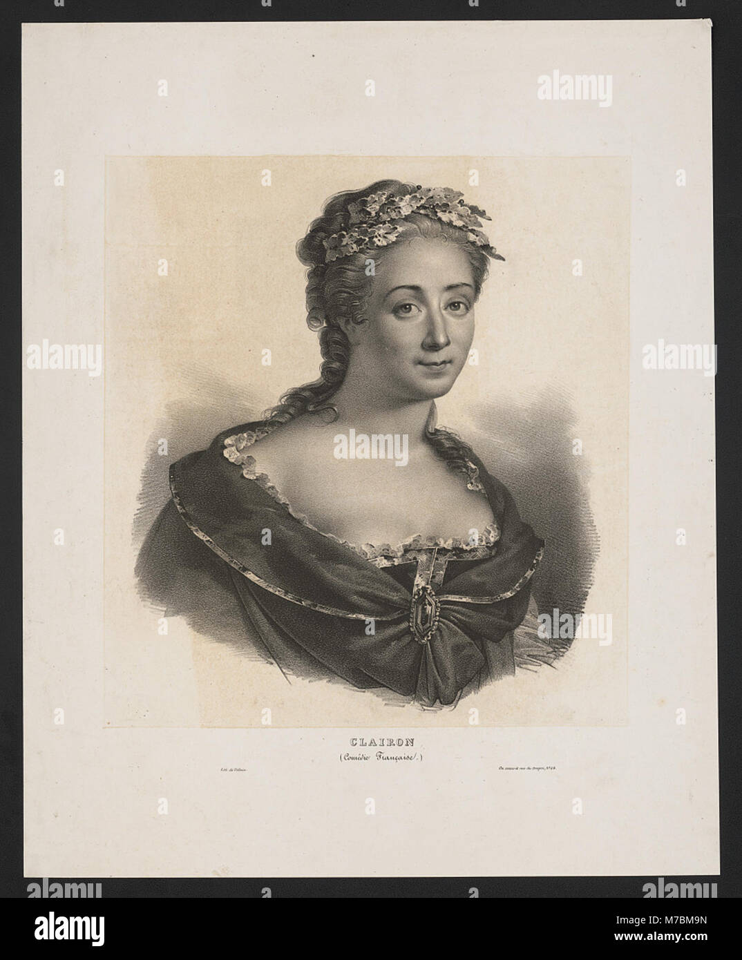 This image depicts Clairon, a renowned actress from Comédie-Française ...