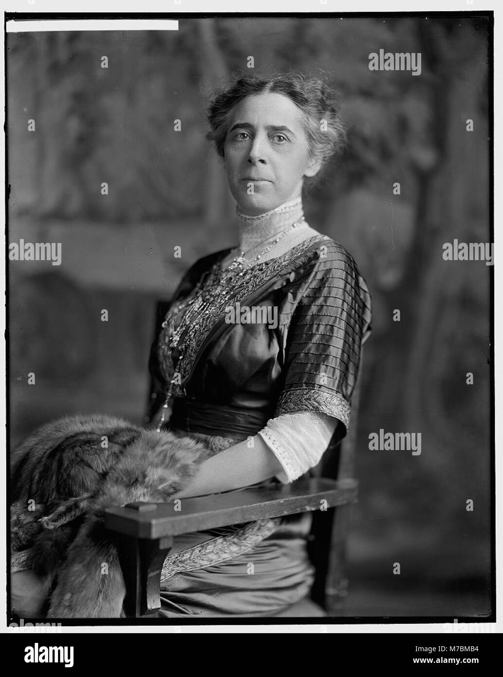 Portrait of Mrs. Champ Clark, wife of the U.S. politician, capturing ...