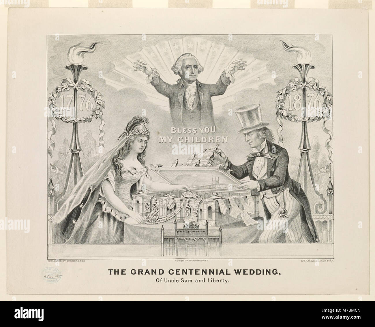 Grand centennial wedding- of Uncle Sam and Liberty LCCN2001700248 Stock ...