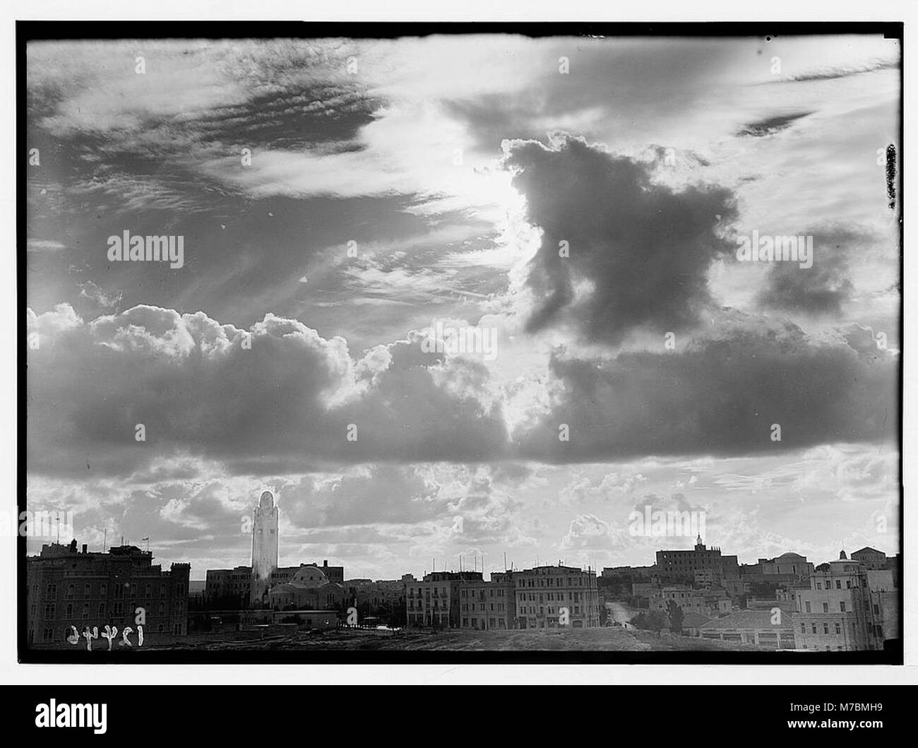 A photographic negative depicting clouds, showcasing the dramatic ...