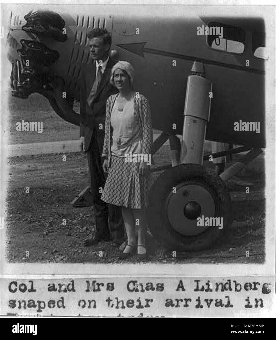A portrait of Colonel and Mrs. Lindbergh, capturing a significant ...