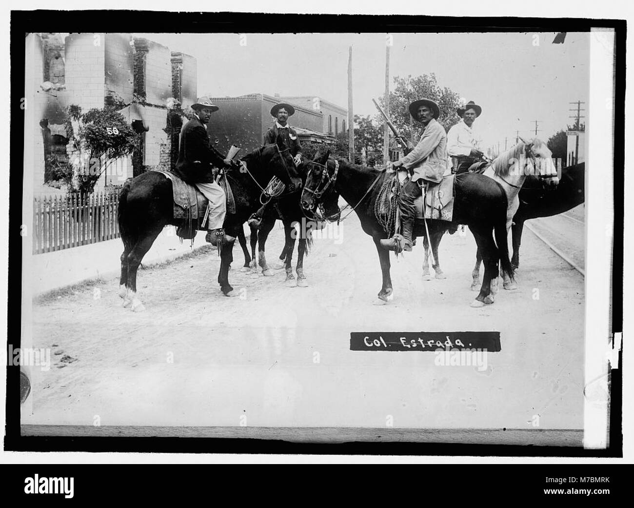 A portrait of Colonel Estrada, a military figure from Mexico. The image ...