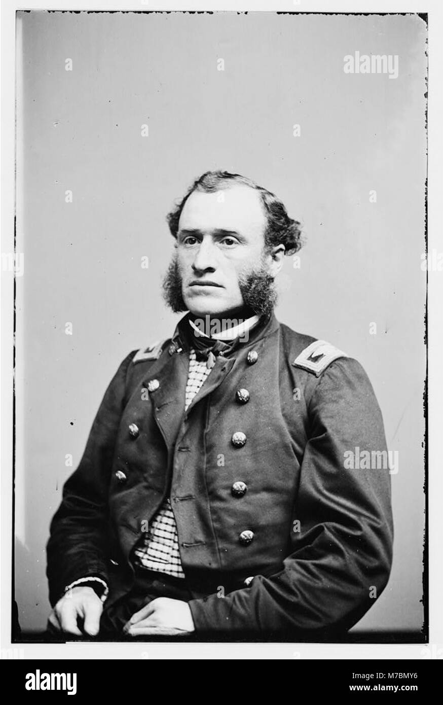 A formal portrait of Colonel Henry A. Morrow, a leader in the 24th ...
