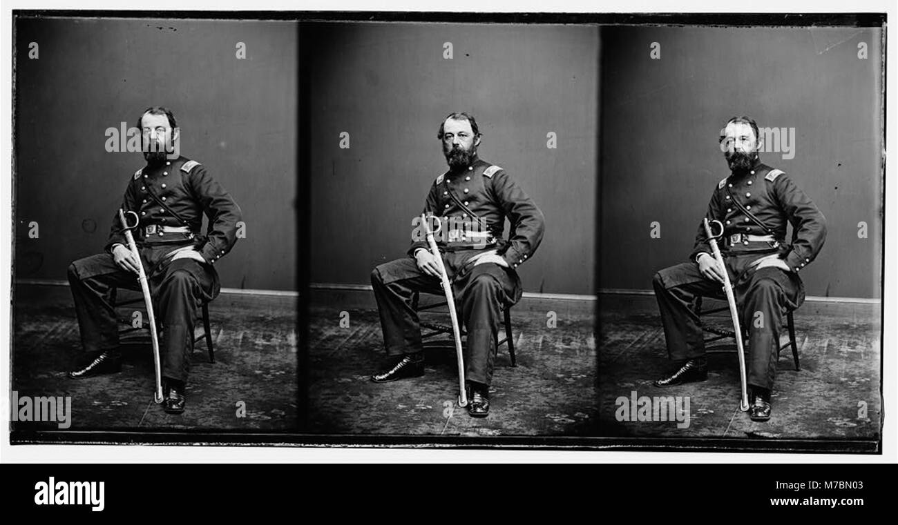 A photograph of Col. J.B. Swain of the 11th New York Cavalry, known as ...