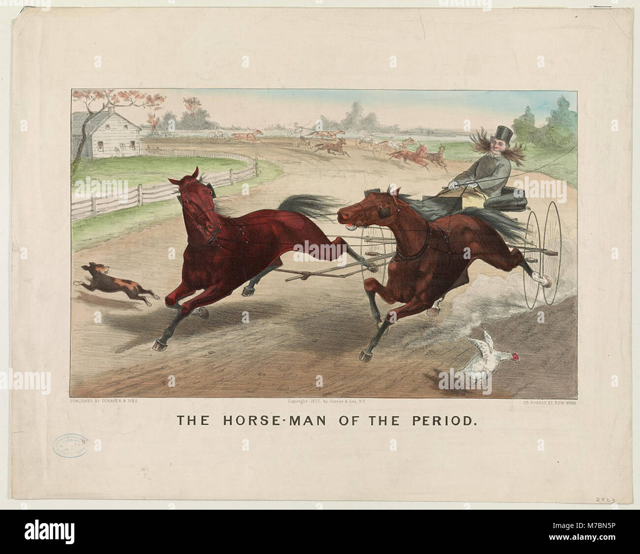 A portrait titled 'The Horse-man of the Period,' showcasing a figure in ...