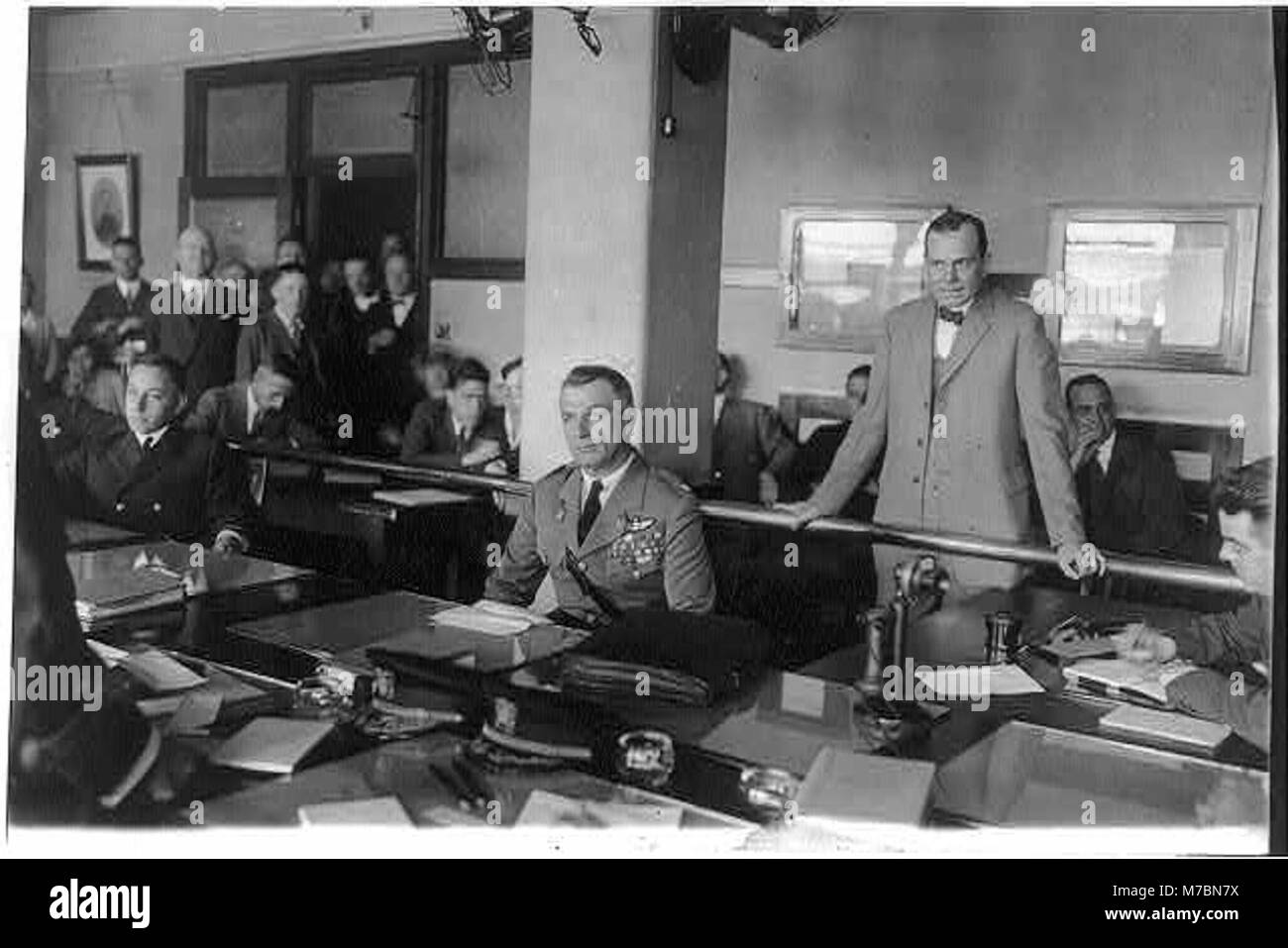 A portrait of Colonel William 'Billy' Mitchell, an American military ...