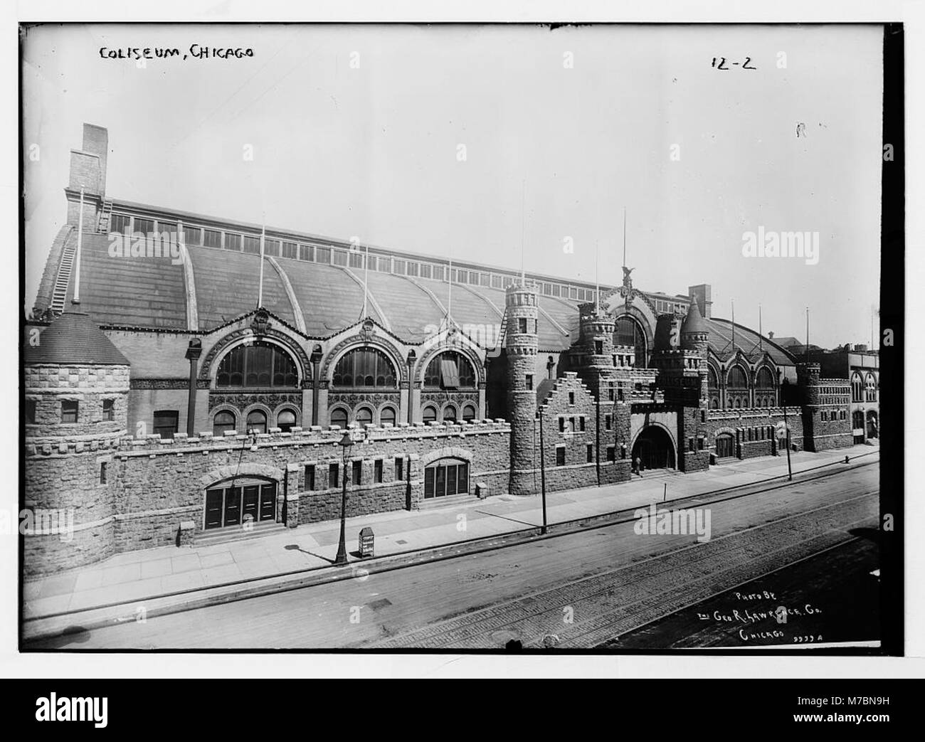 A photograph of the Chicago Coliseum, a historical venue known for ...