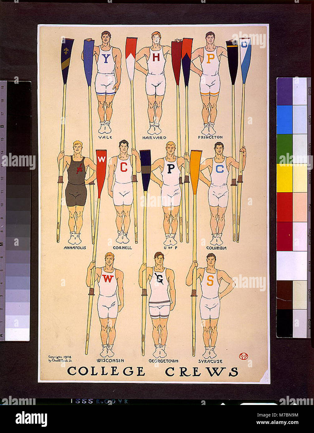 A photograph of college rowing teams, capturing the competitive spirit ...