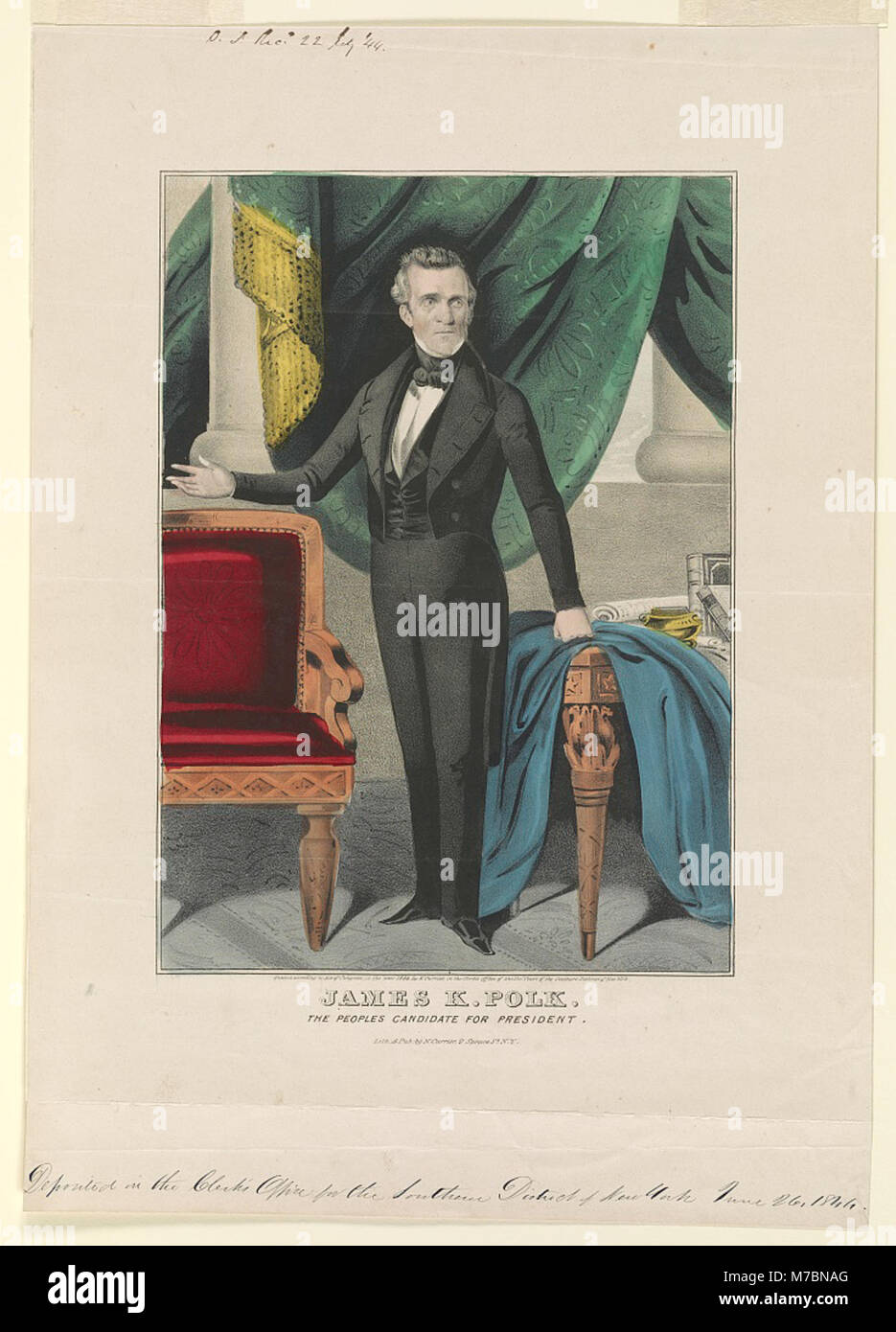 James K. Polk, the 11th President of the United States, is depicted as ...