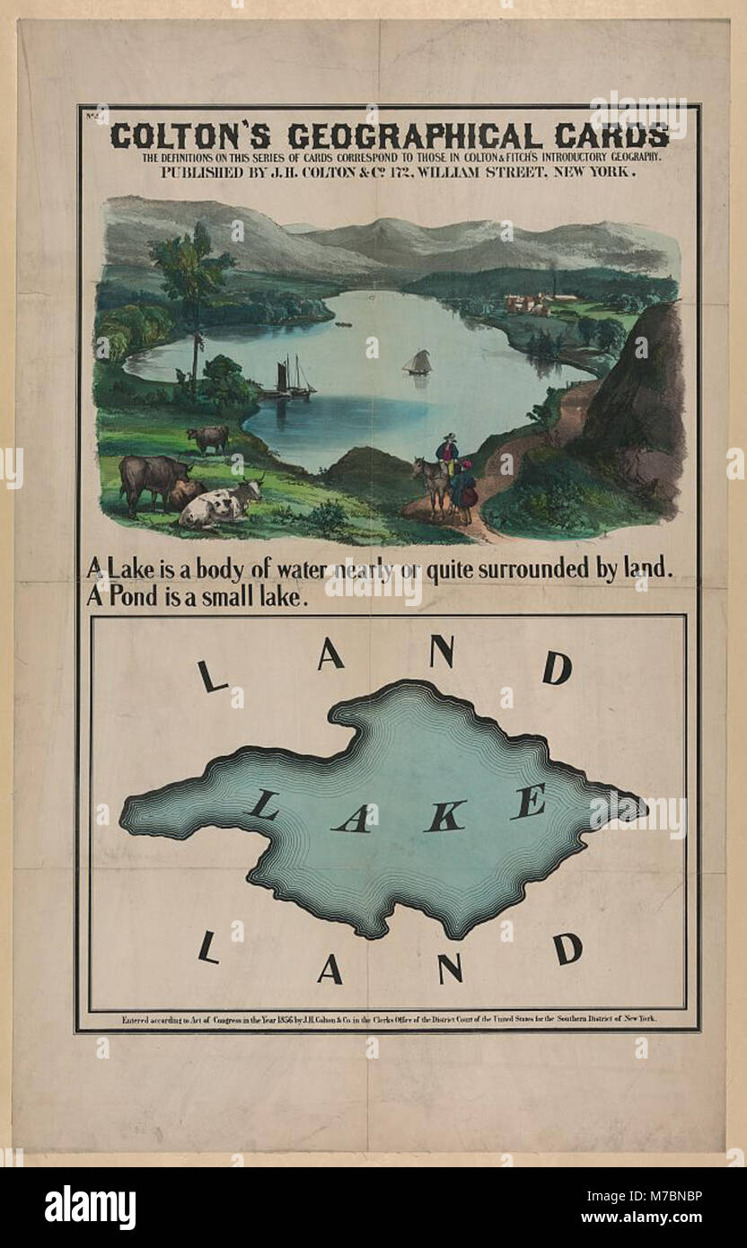 Colton's geographical cards, used for educational purposes, depicting ...