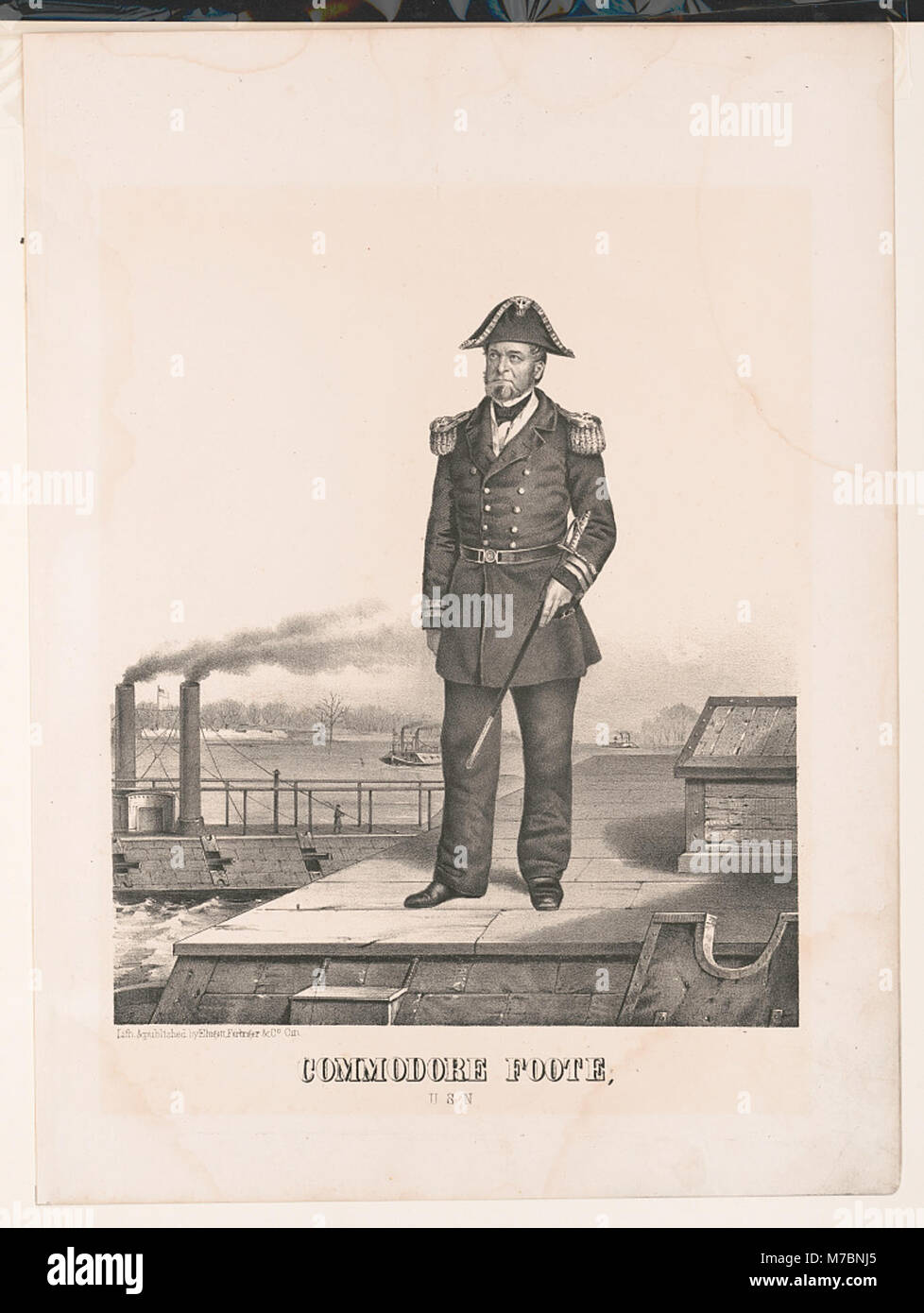 A portrait of Commodore Andrew Hull Foote, a notable figure in the U.S ...