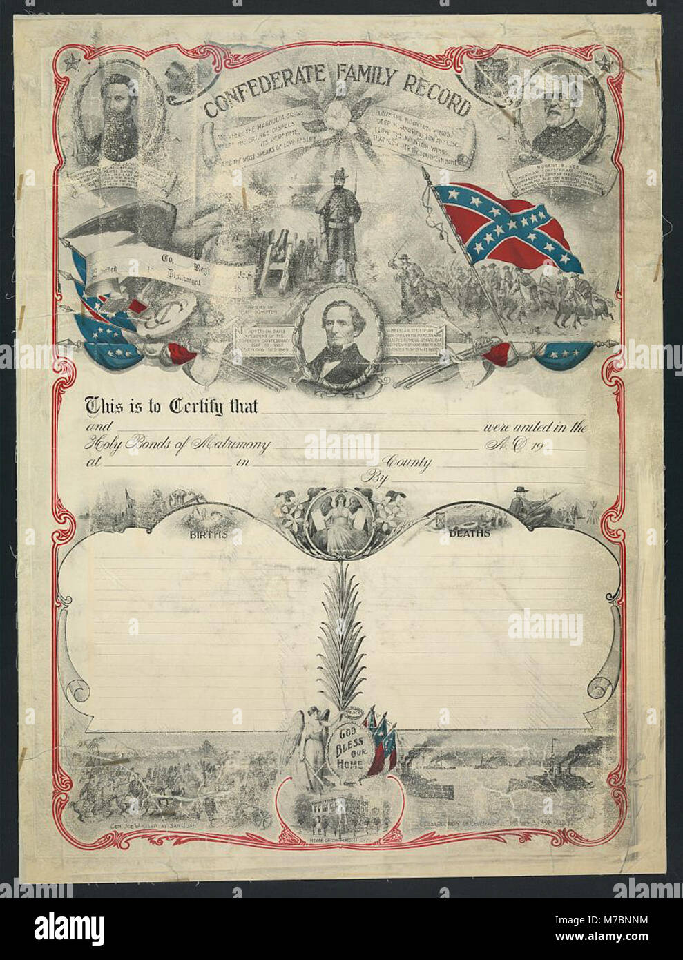 A family record from the Confederate era, possibly documenting ancestry ...