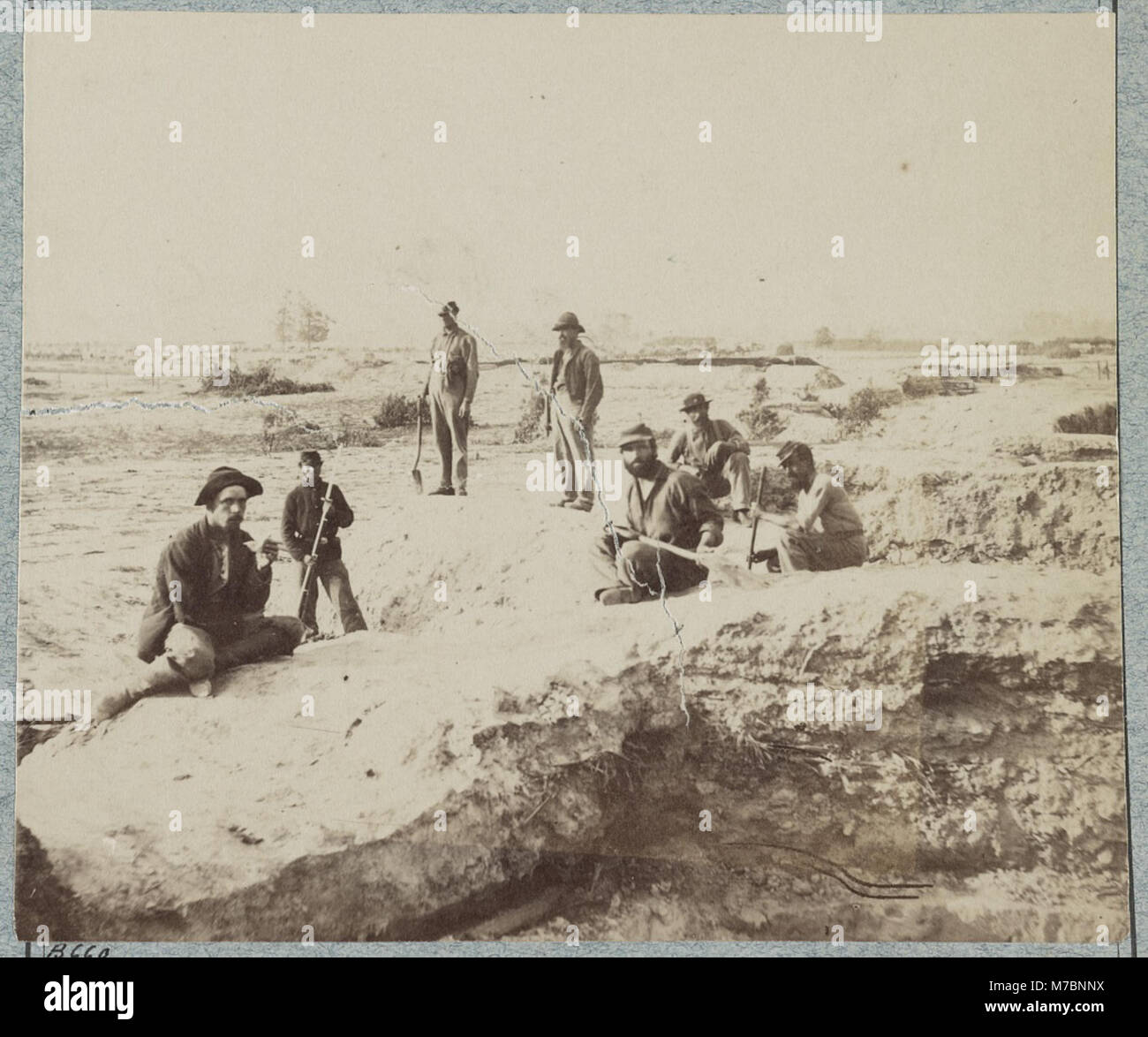 Confederate fortifications at Warren Station, a key defensive site ...