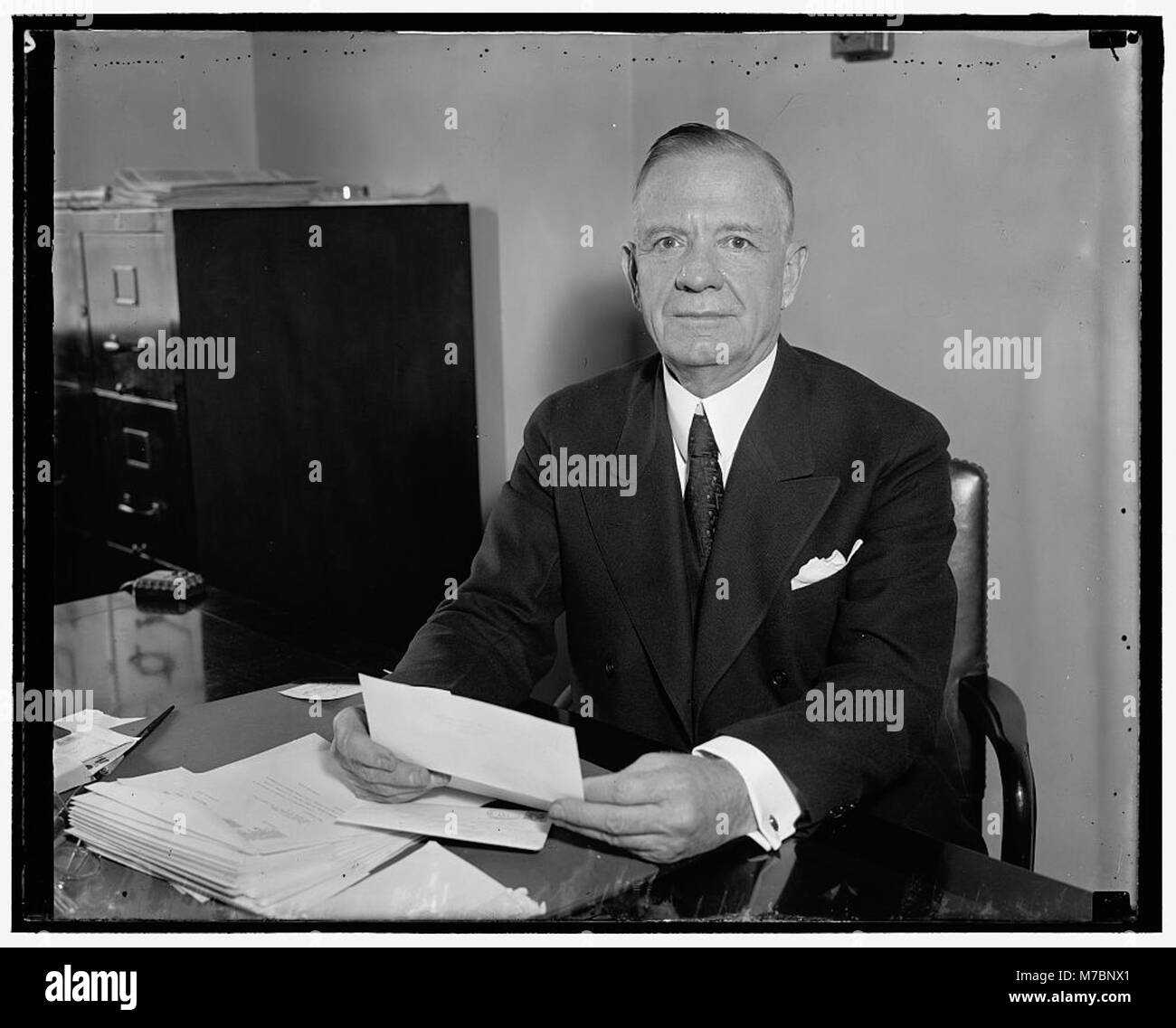 A portrait of Congressman Henry B. Steagall, Chairman of the House ...