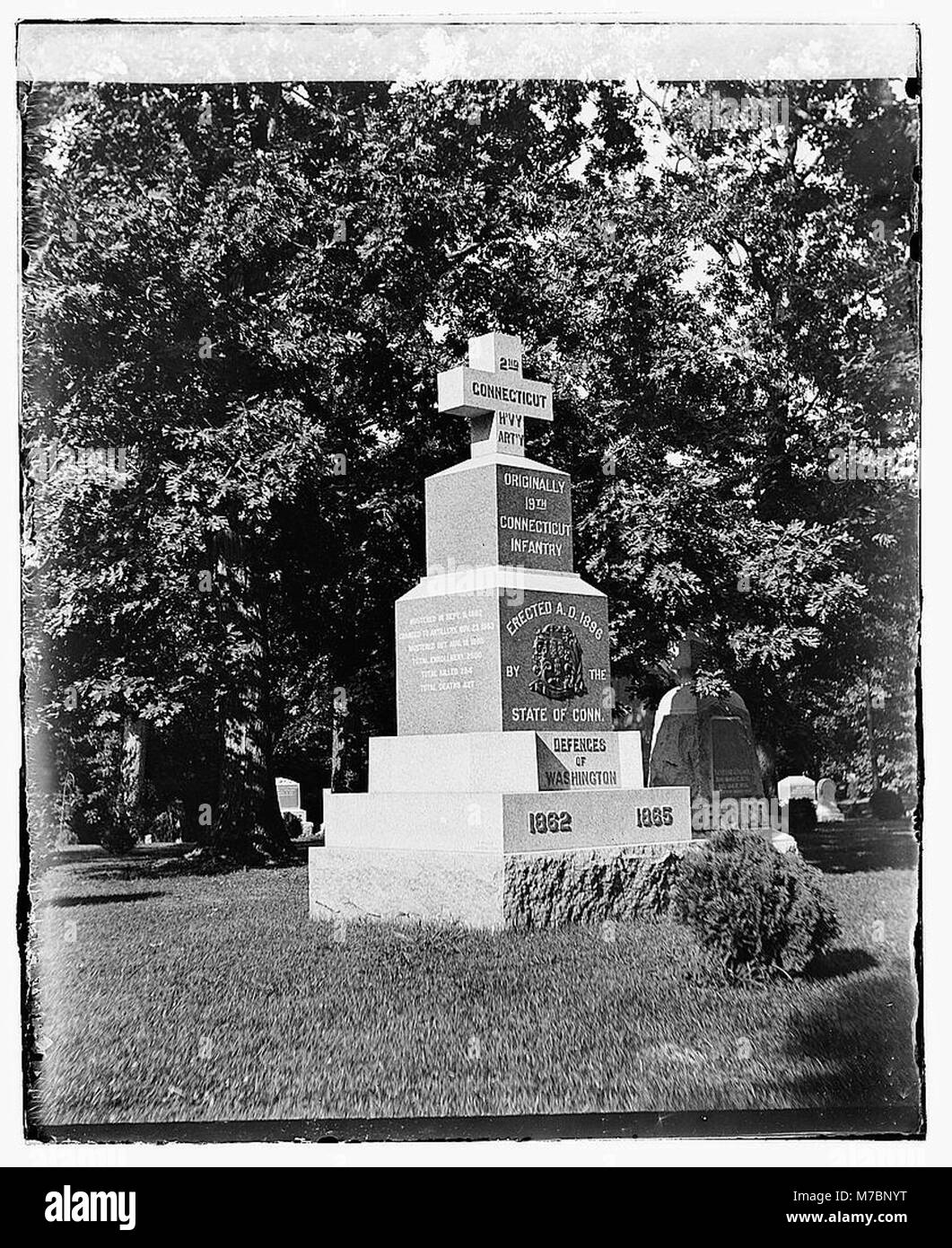 A photograph of the Connecticut Monument in Arlington, Virginia. The ...