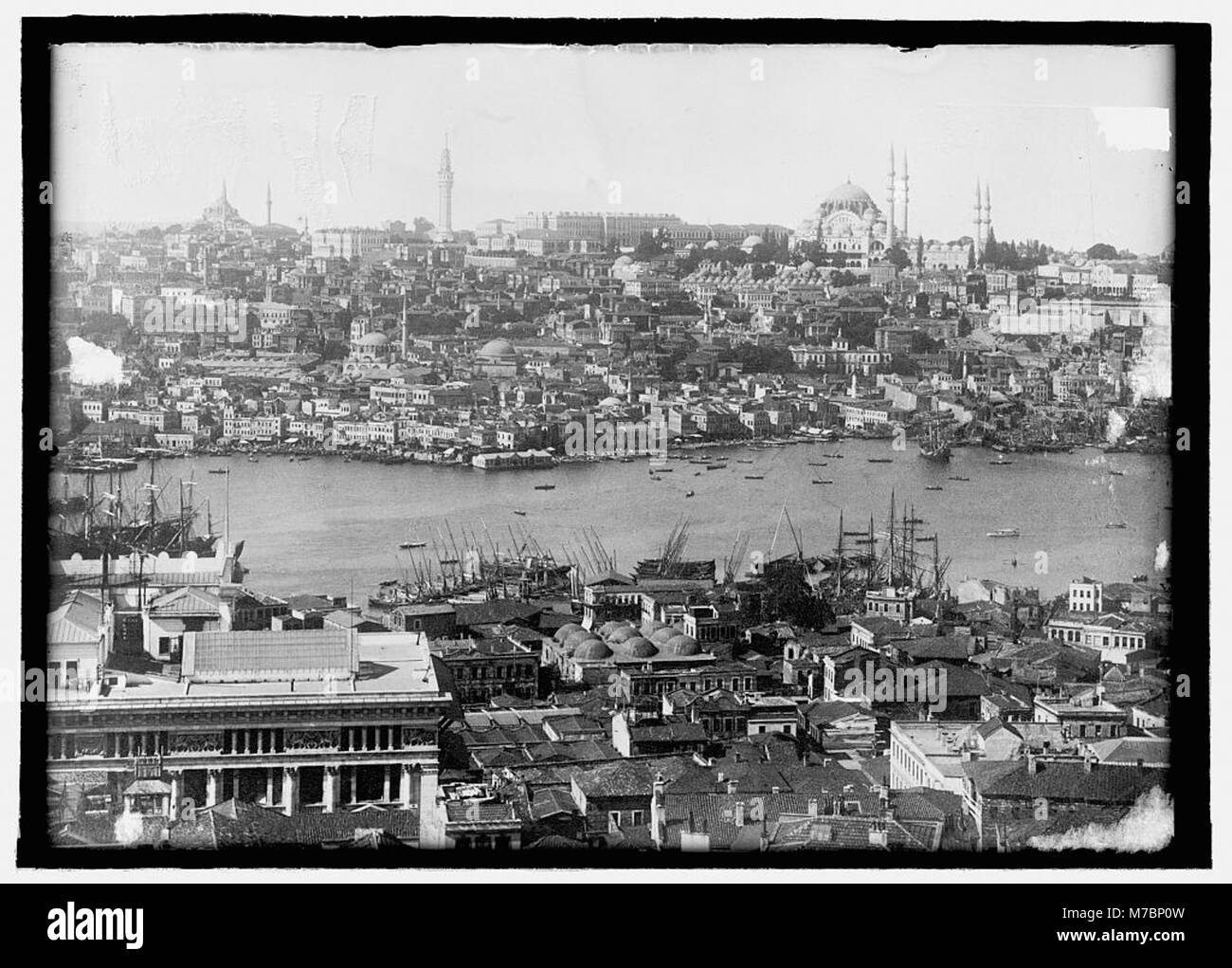 This photograph depicts the city of Constantinople (modern-day Istanbul ...