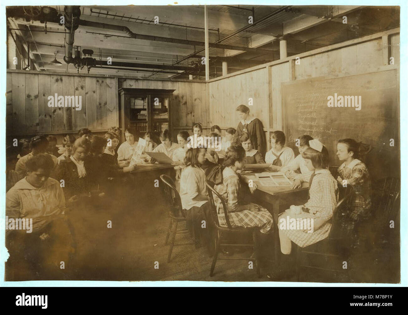A photograph of a group of students from the Continuation School in ...