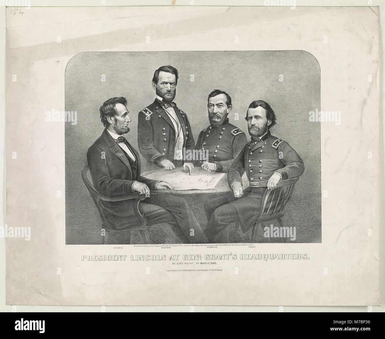 President Abraham Lincoln at General Ulysses S. Grant's headquarters ...