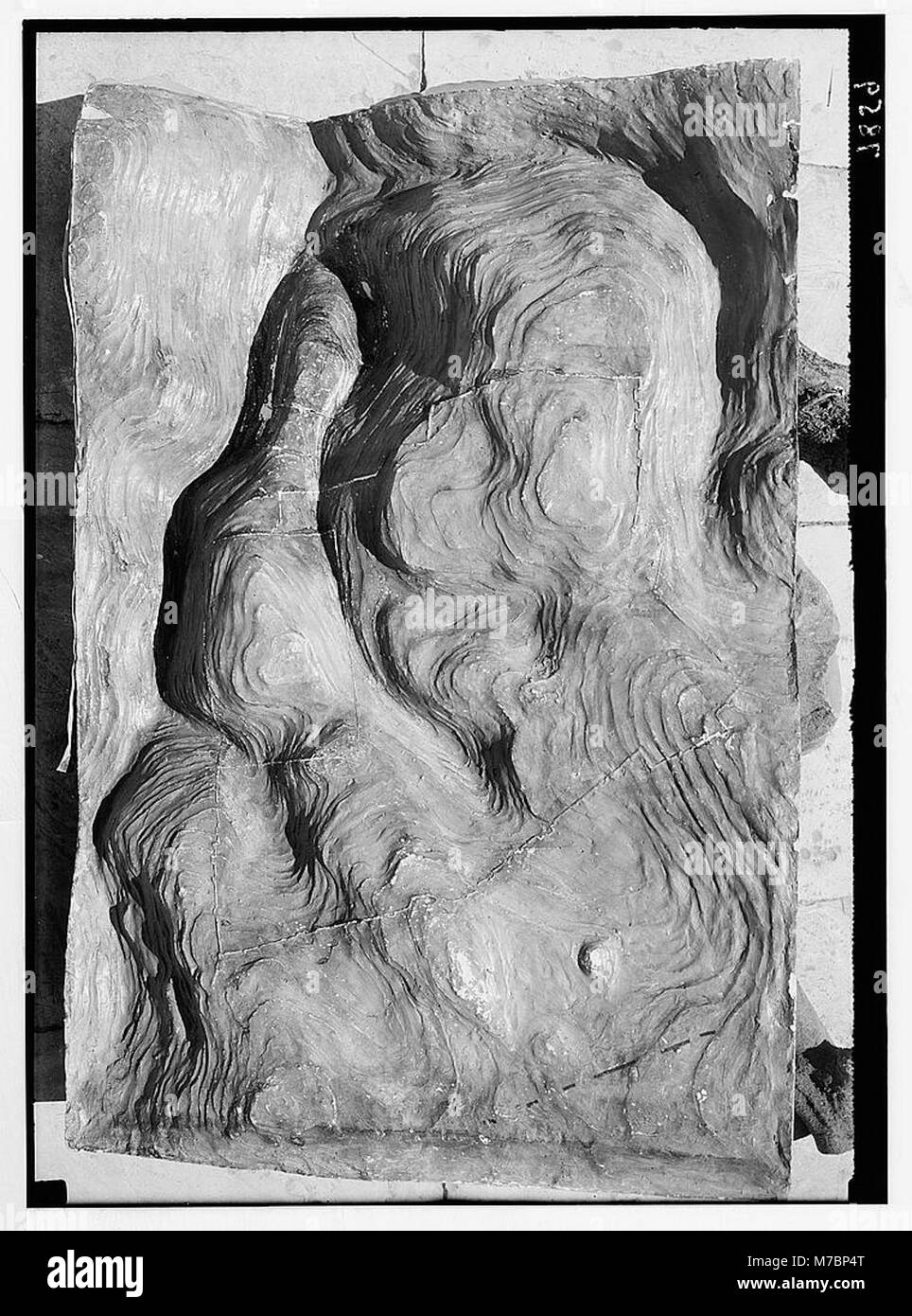 A relief map depicting the original topography of Jerusalem ...