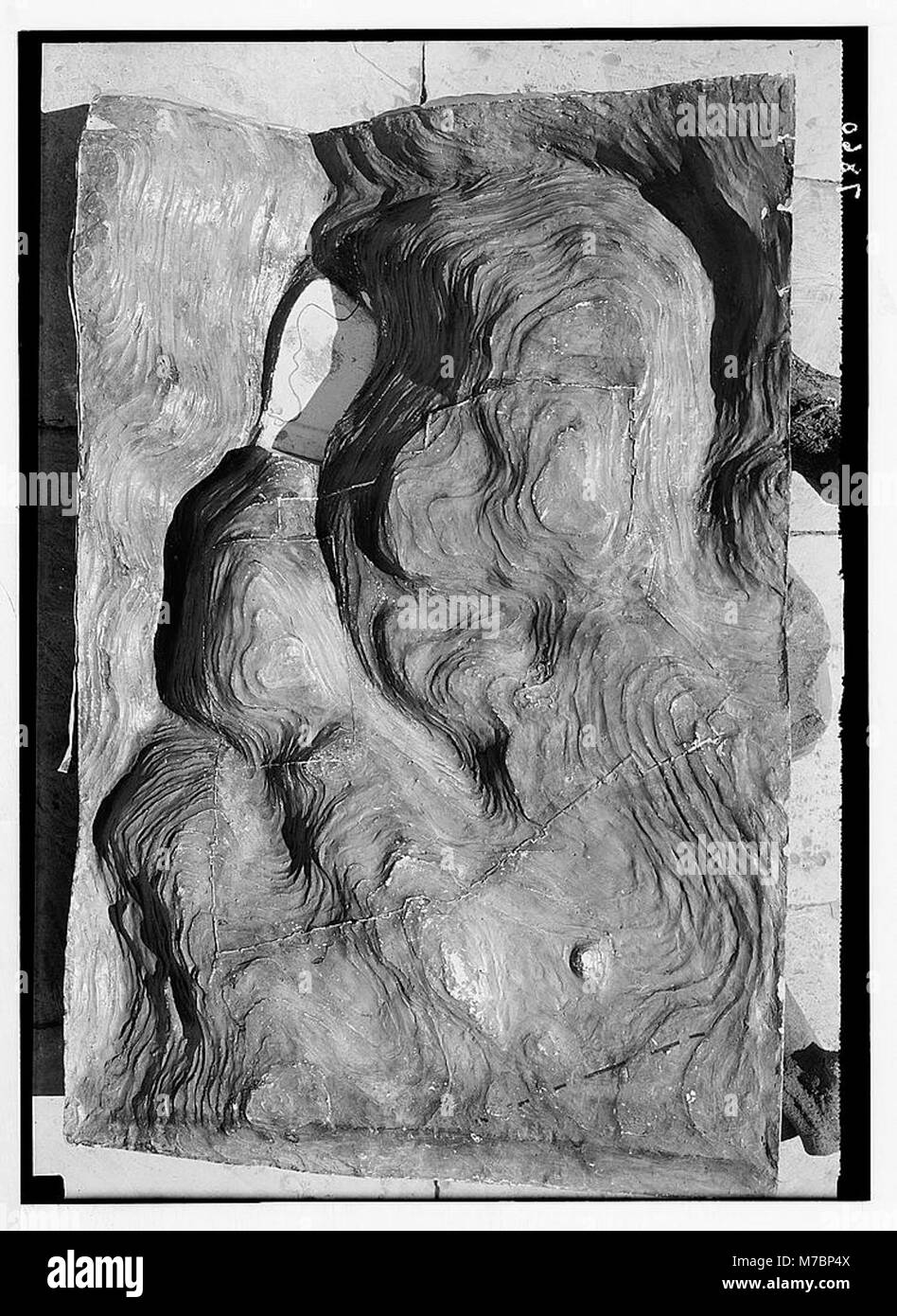 Relief map depicting the original topography of Jerusalem, with a focus ...