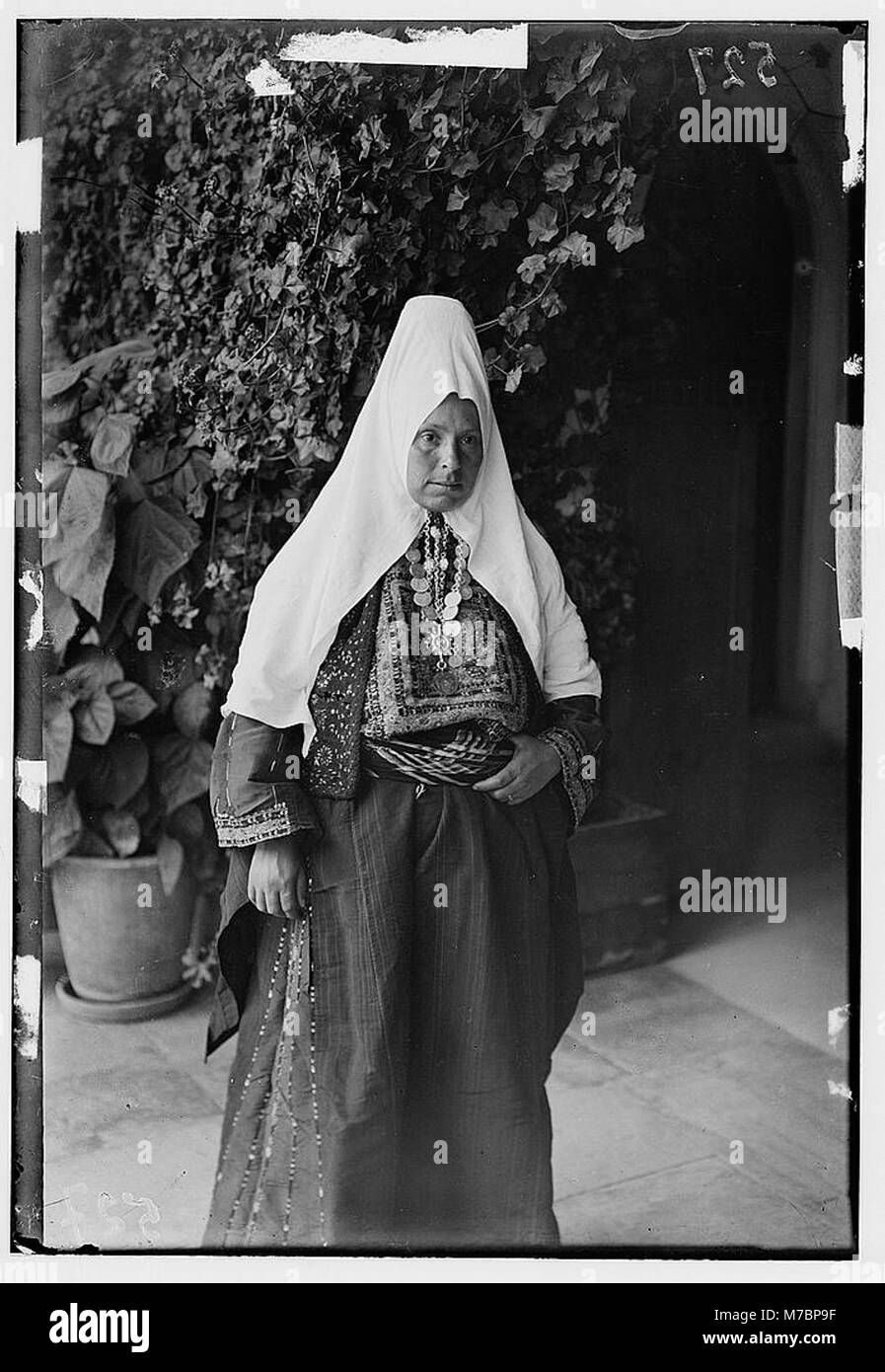 A photograph of a Bethlehem woman in costume, showcasing the ...