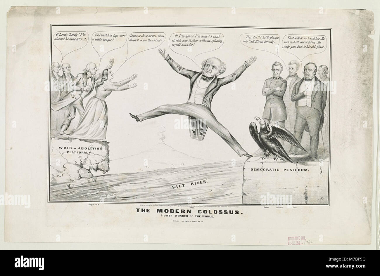 A photograph illustrating the 'modern Colossus,' likely referring to a ...