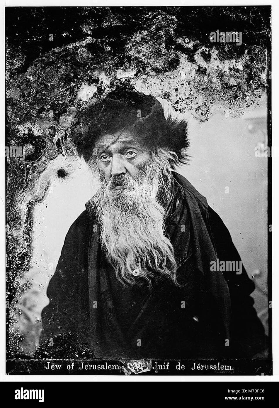 A photograph of a Jewish rabbi in traditional attire. The image ...