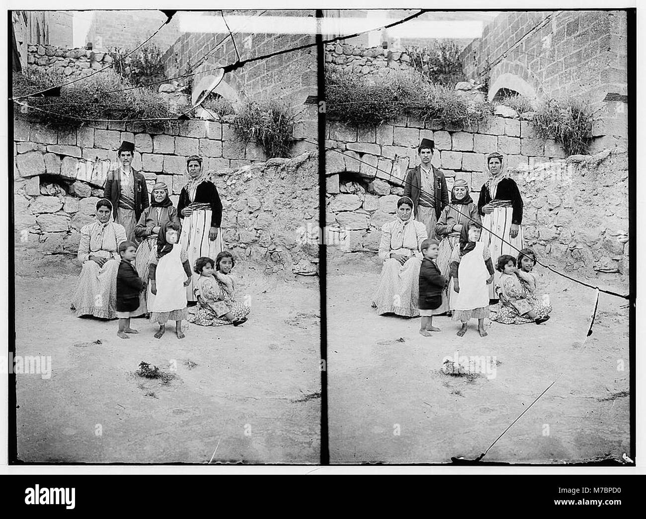 This photograph shows a Native family from Nazareth in traditional ...