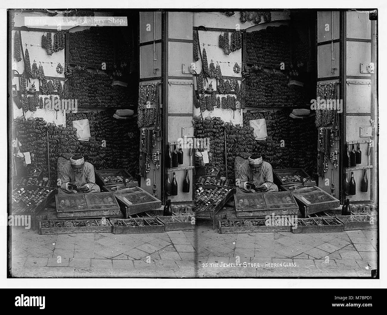 This photograph showcases a Native jewelry shop, highlighting a variety ...