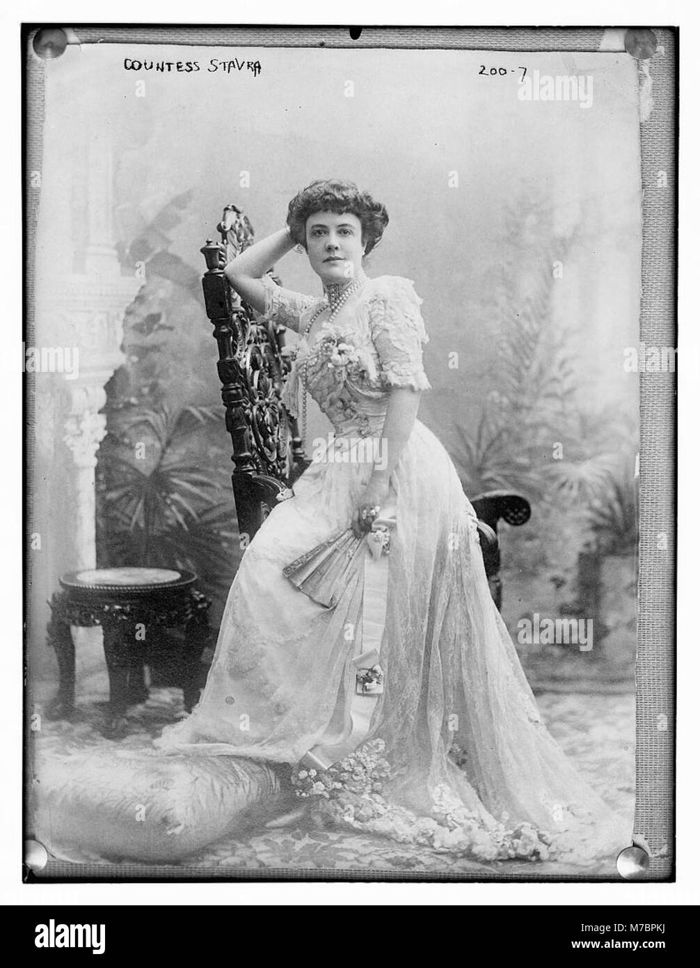 A portrait of Countess Stavra, an aristocratic figure, captured in a ...