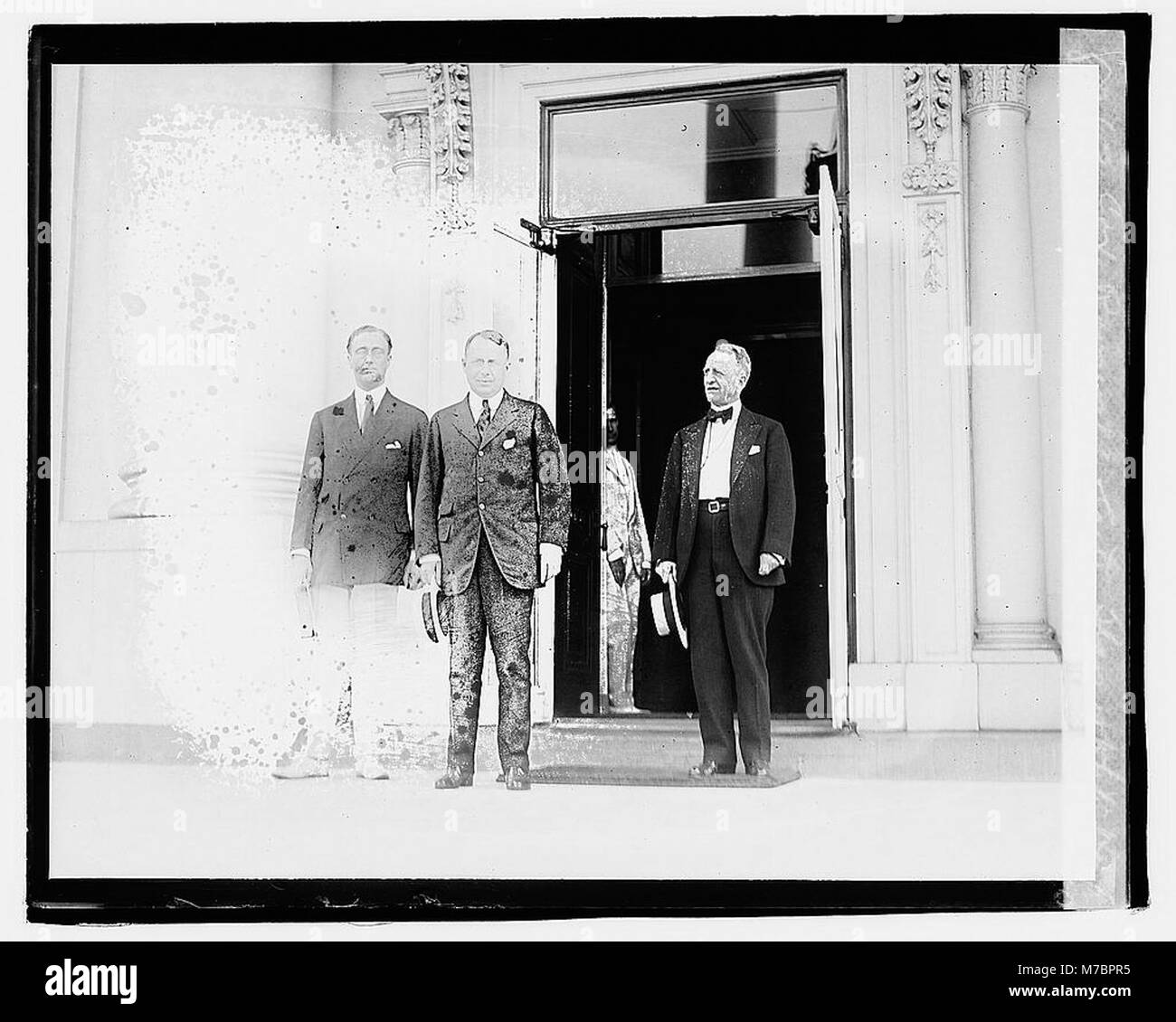A photograph showing three prominent political figures—Cox, Roosevelt ...