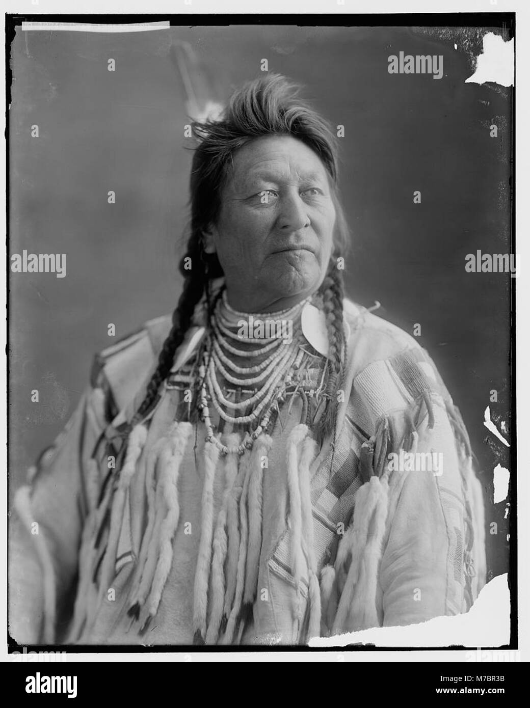 A portrait of a Crow Native American individual, reflecting the ...