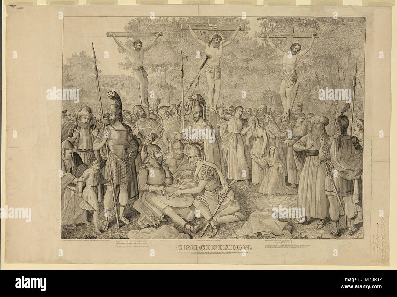 This powerful image represents the crucifixion of Jesus Christ, a ...