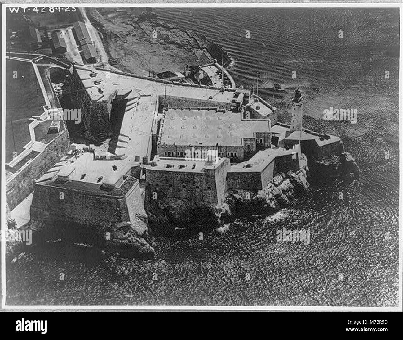 Morro Castle in Cuba is shown in this photograph, highlighting the ...